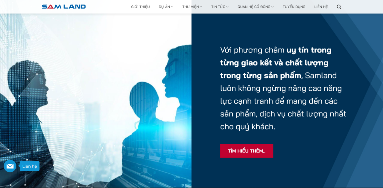 Dự án thiết kế website Samland - MKA Brand Strategy Agency